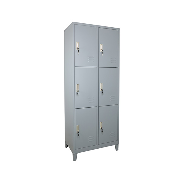 Locker metálico de 6 puertas o compartimientos con llave | Grupo Alvaces